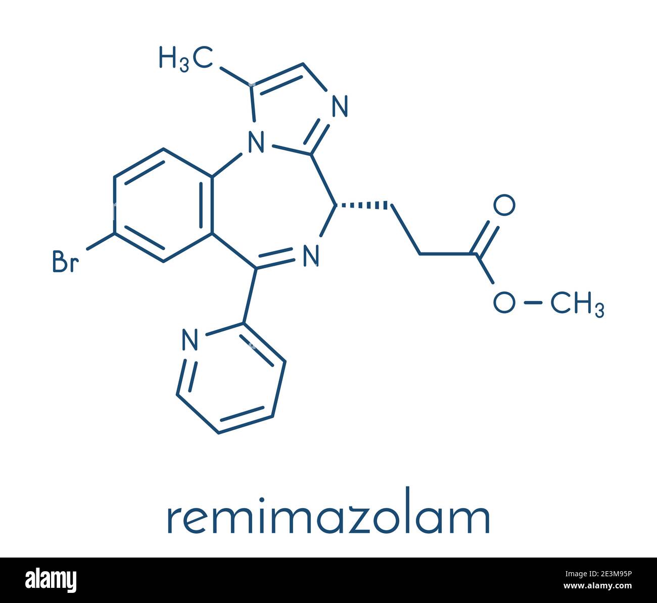 Remimazolam drug molecule. Skeletal formula Stock Vector Image & Art ...