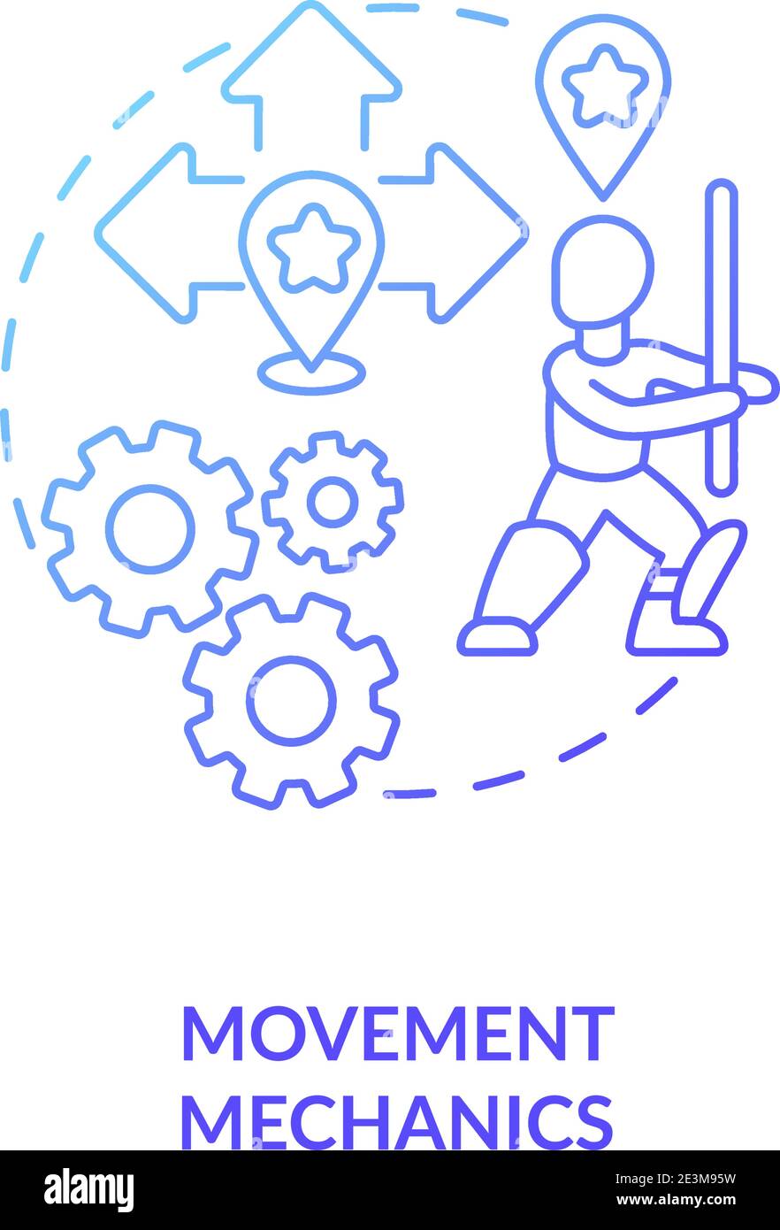 Movement mechanics concept icon Stock Vector Image & Art - Alamy
