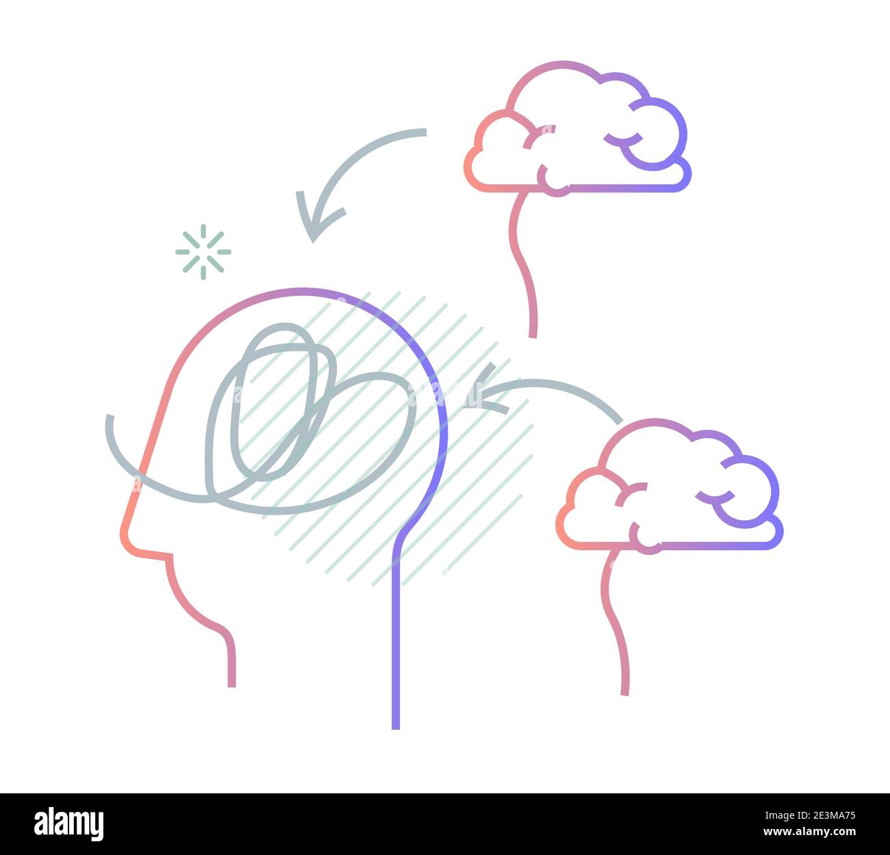 Design Thinking - Brainstorming - Illustration as EPS 10 File Stock ...