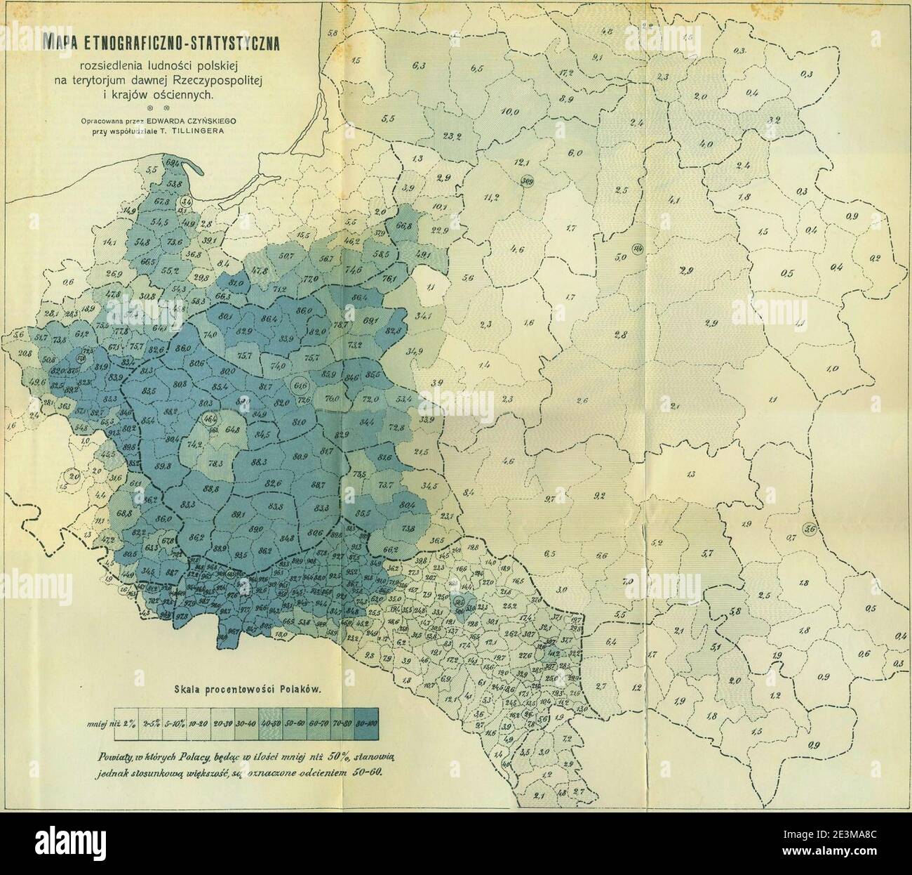 Map of Polish residents in former territory of Polish-Lithuanian ...