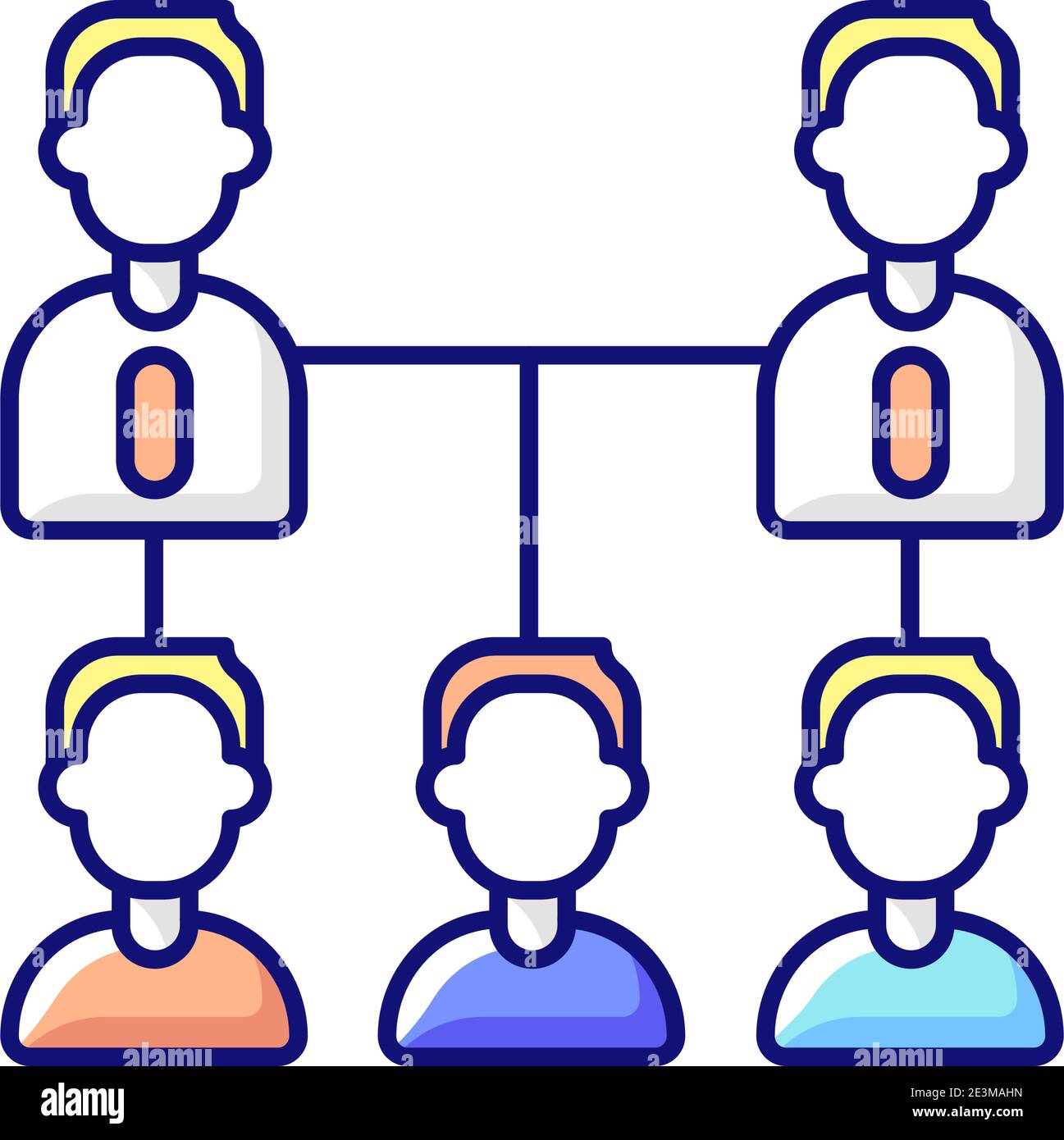 Organic Company Structure Rgb Color Icon Stock Vector Image And Art Alamy