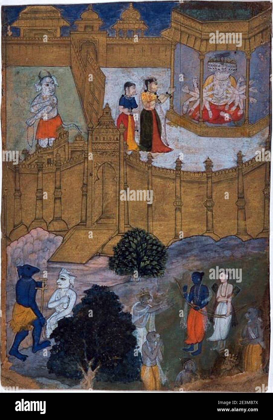 Mandodari approaches her husband, the demon king Ravana Stock Photo - Alamy