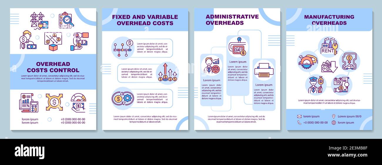 Overhead costs control brochure template Stock Vector Image & Art - Alamy