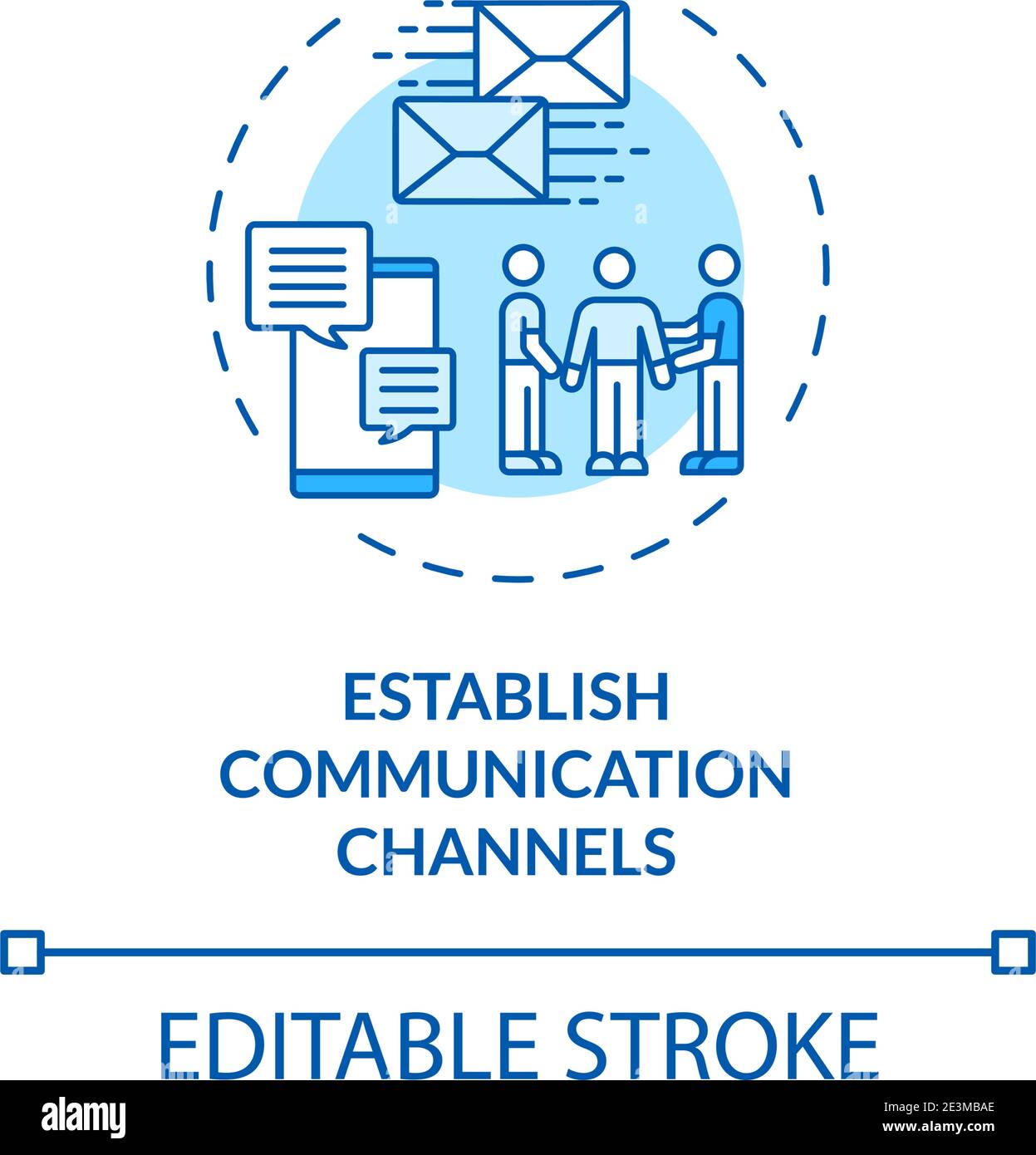 Establishing communication channels concept icon Stock Vector Image ...