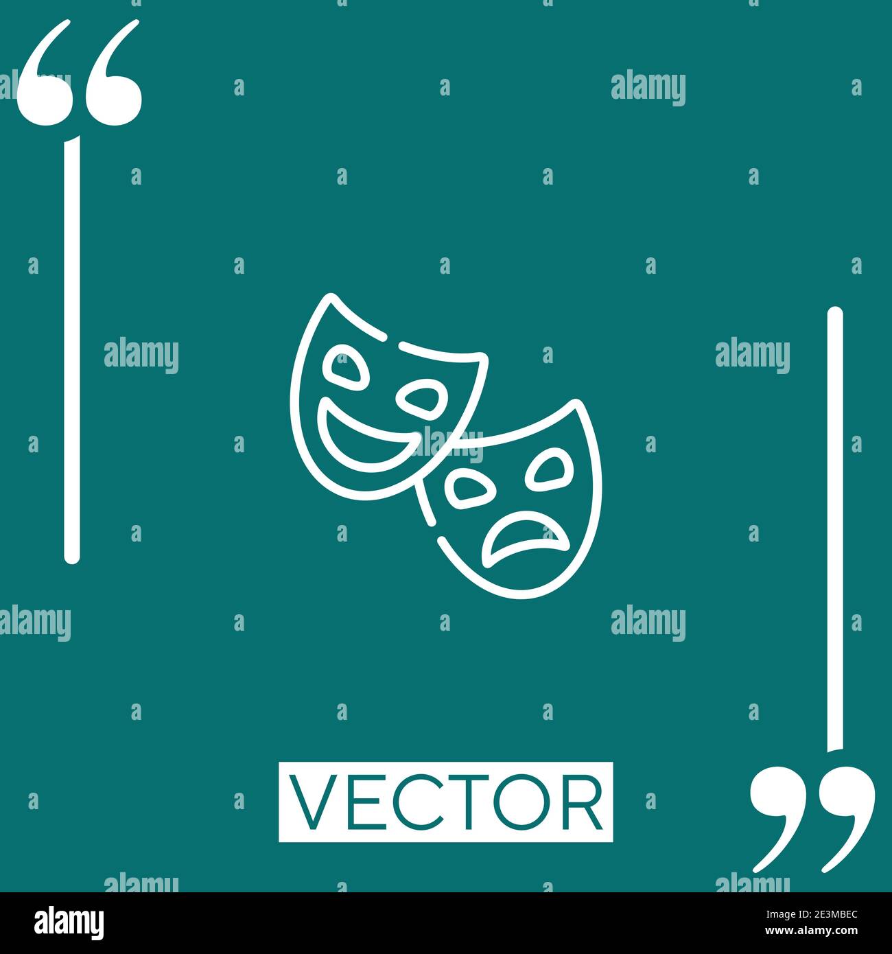 theatre vector icon Linear icon. Editable stroke line Stock Vector ...