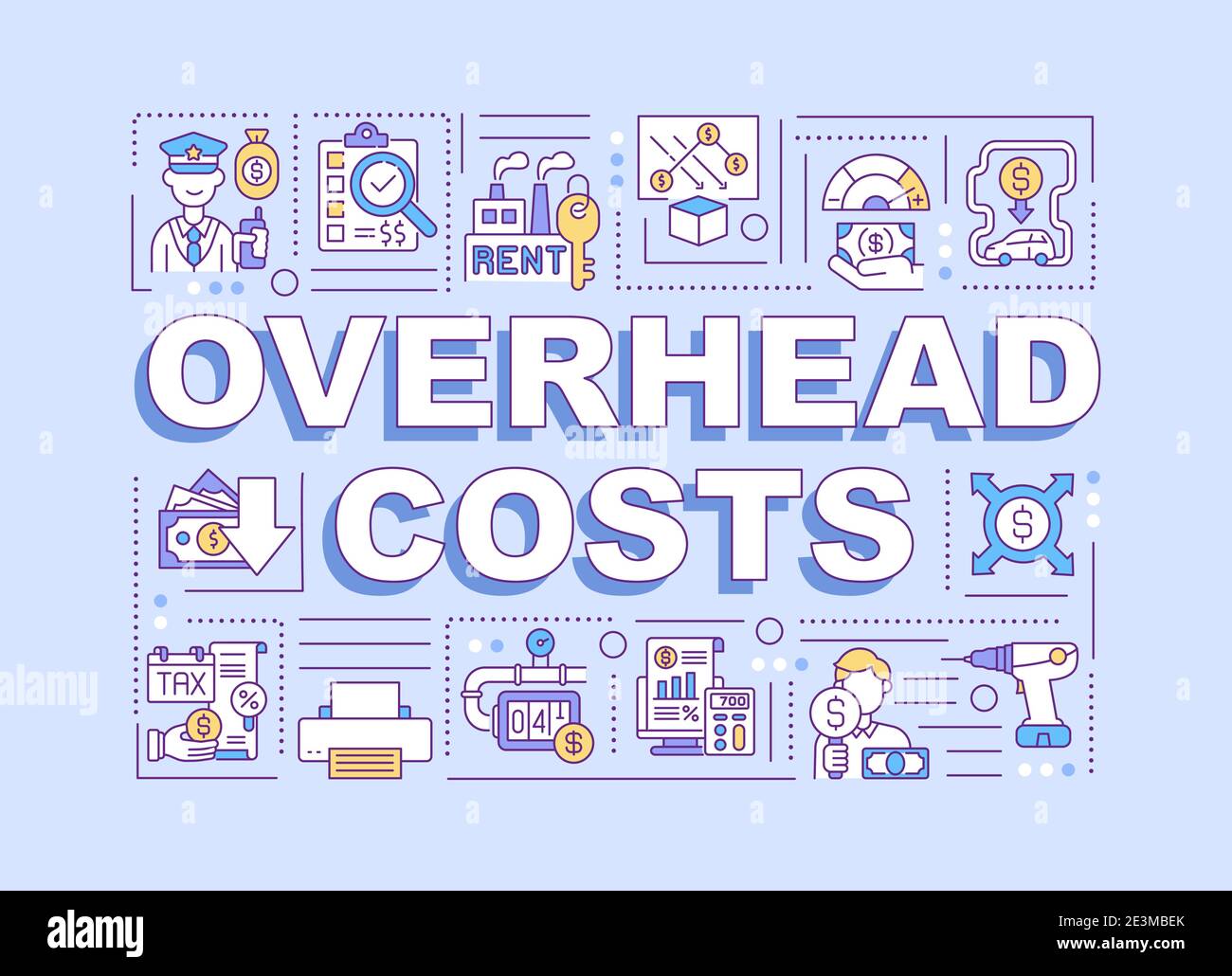 Overhead costs word concepts banner Stock Vector Image & Art - Alamy