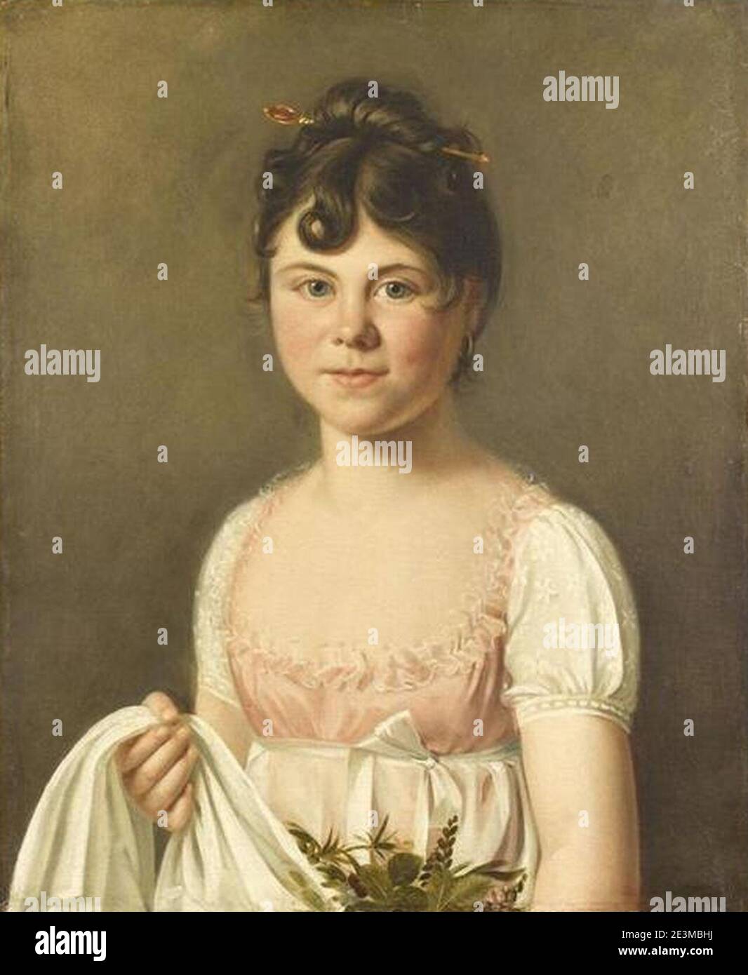 Martin Drolling, Portrait de la fille de l'artiste Stock Photo - Alamy