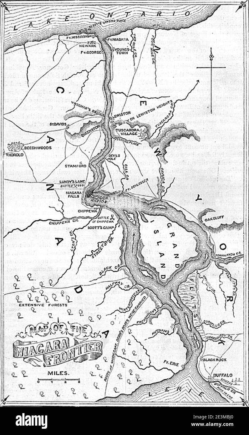 Map of the Niagara Frontier, 1869 Stock Photo - Alamy