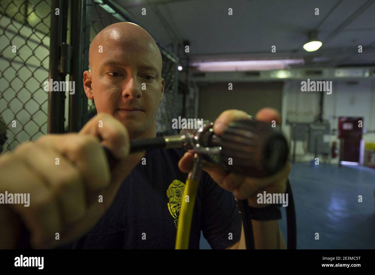 Maintenance on Dive Regulator 131009 Stock Photo - Alamy