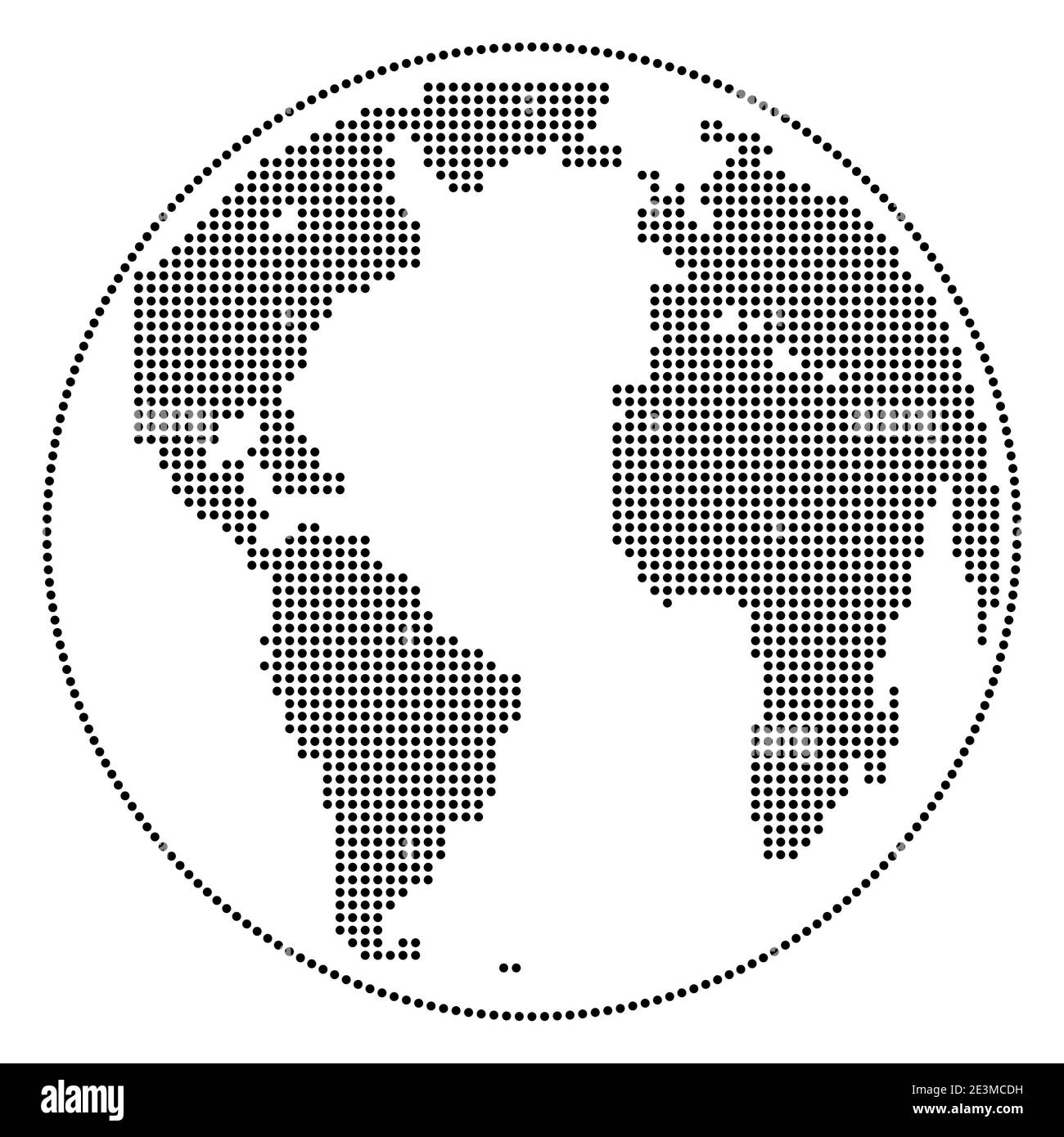 Illustration of the abstract dot globe icon Stock Vector Image & Art ...