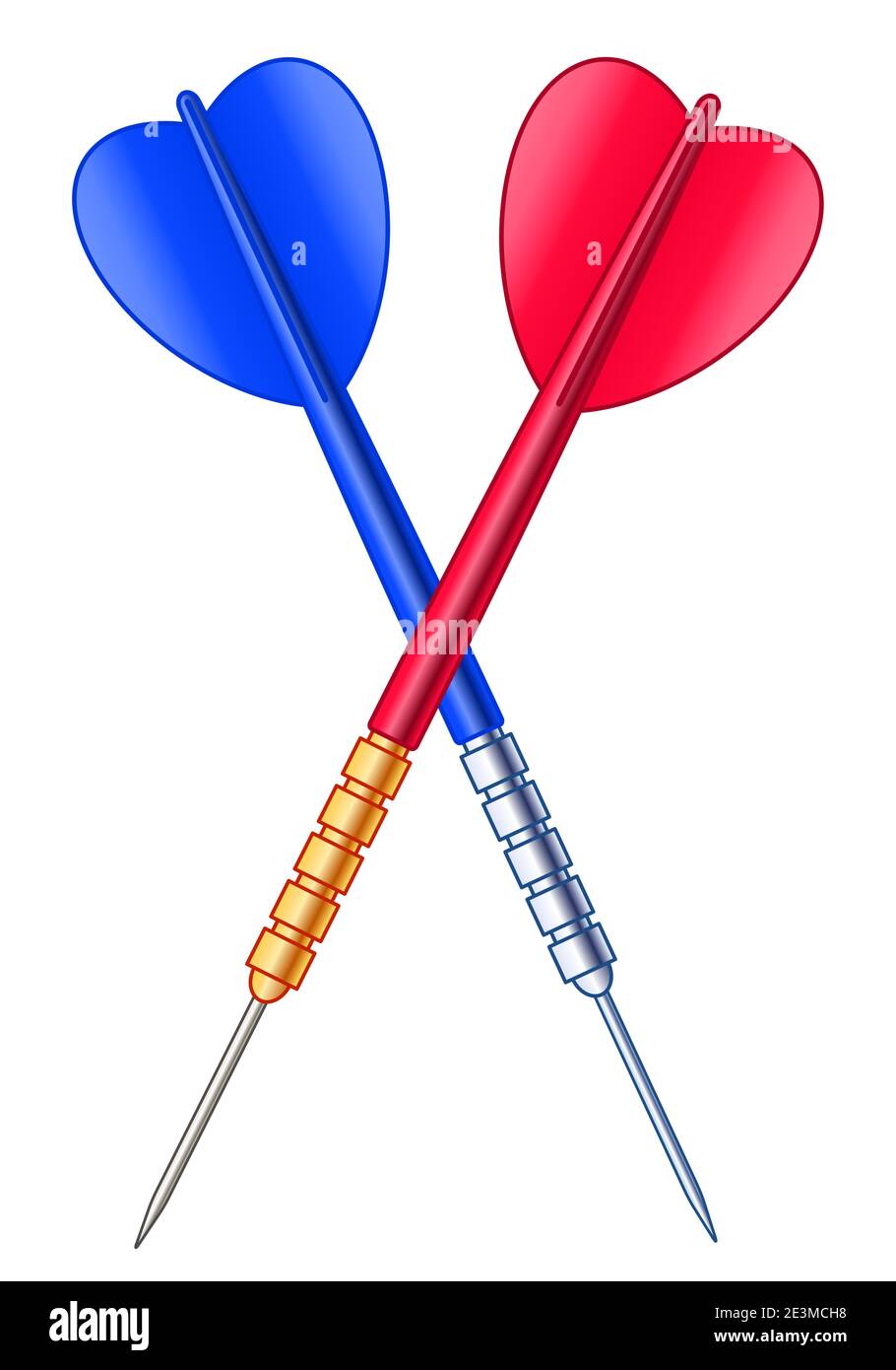 Illustration of crossed dart arrows Stock Vector Image & Art - Alamy