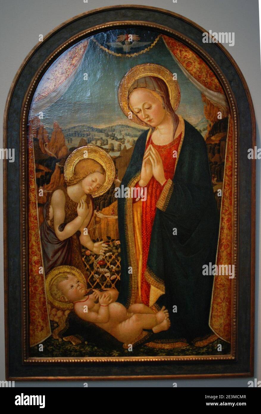 Maria med Jesusbarnet och Johannes Döparen Stock Photo - Alamy