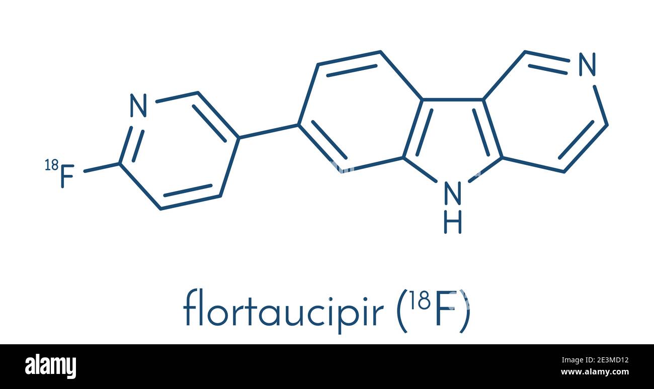 Flortaucipir (18F) diagnostic molecule. Radioactive diagnostic agent ...