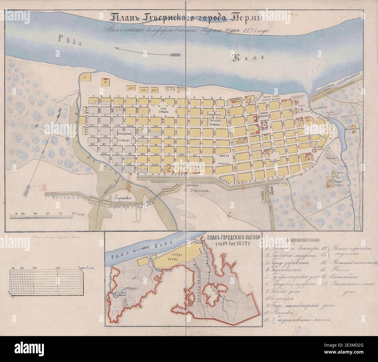Map of Perm (1823 Stock Photo - Alamy