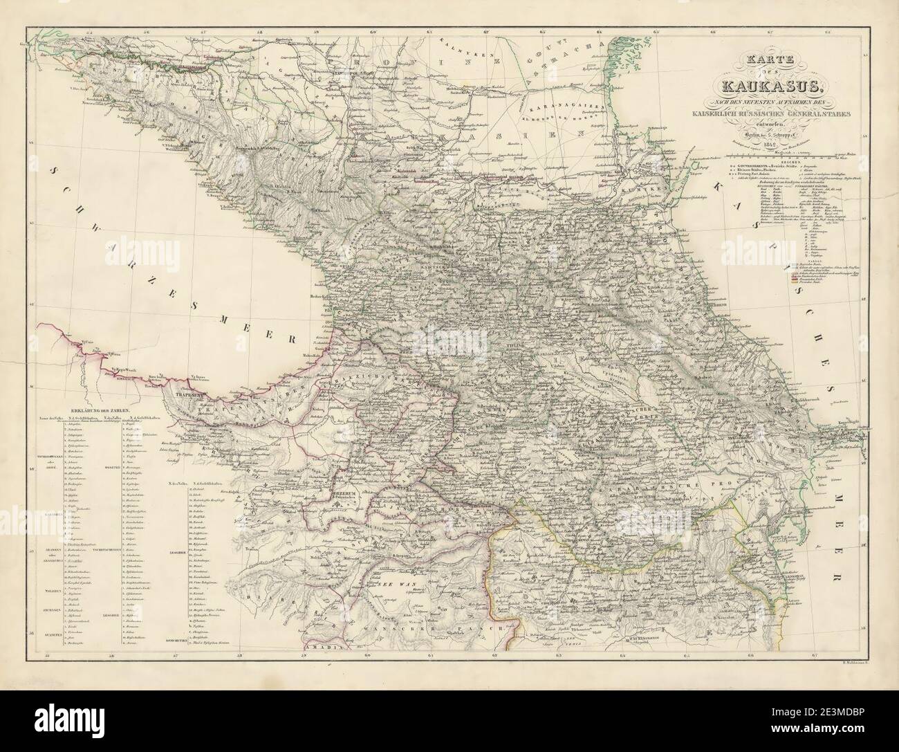 Map of the Caucasus by Malman Stock Photo - Alamy
