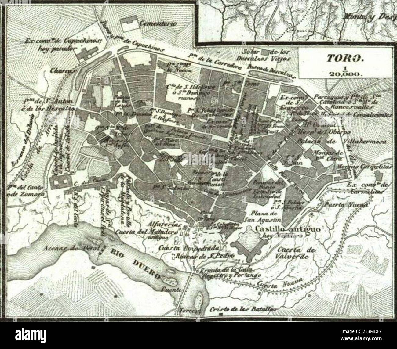 Mapa de Toro, 1863, por Francisco Coello Stock Photo - Alamy