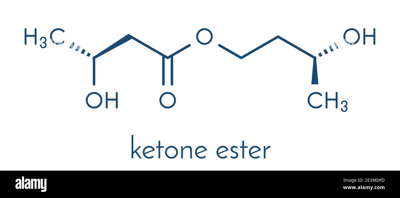 Ketone ester molecule. Present in drinks to induce ketosis. Skeletal ...