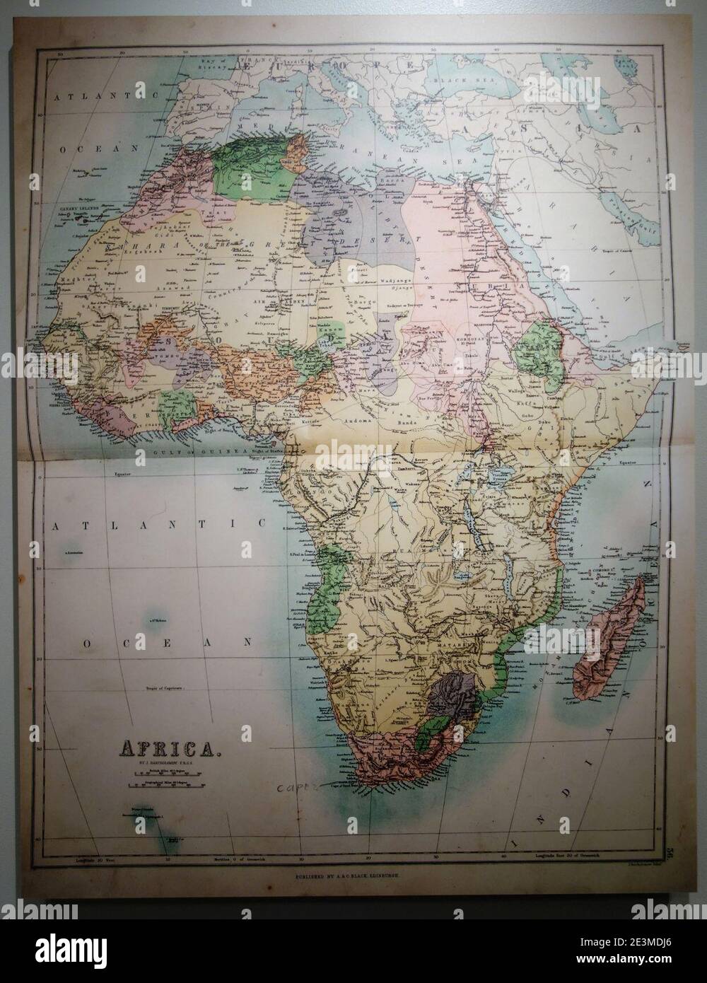 Map of Africa, fol. 36, Black's General Atlas of the World, Edinburgh ...
