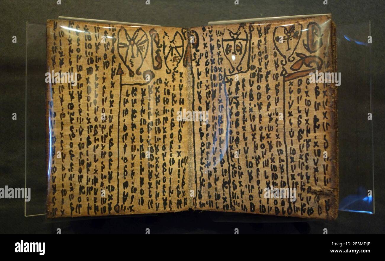 Manuscript in Toba-Batak language, central Sumatra, early 1800s Stock ...