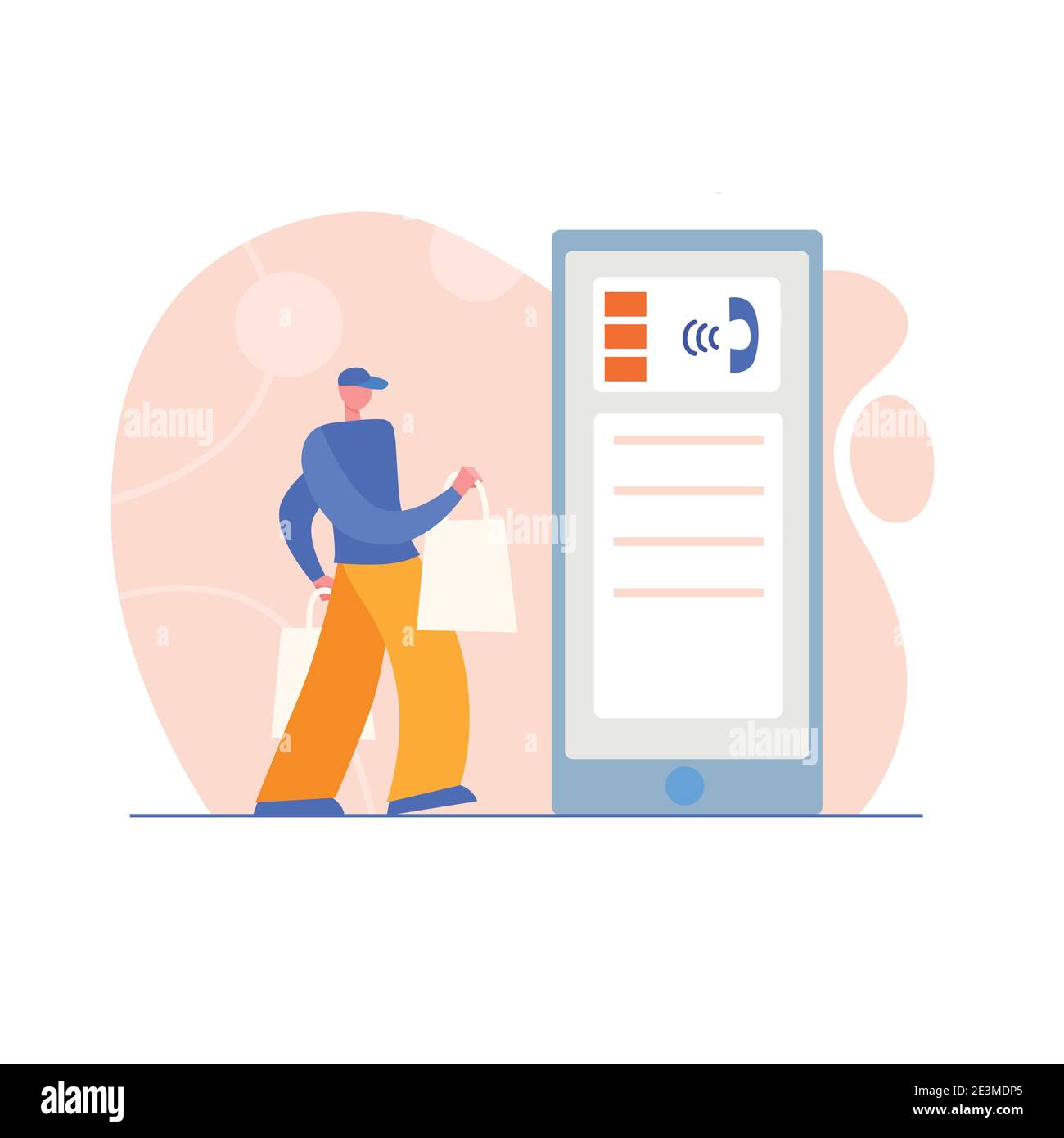 Concept of landing page on delivery service theme, package tracking in ...