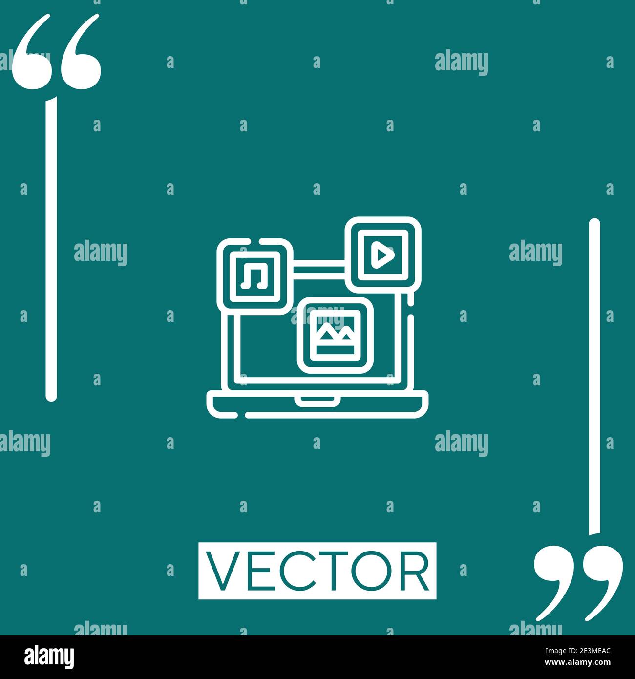 unstructured data vector icon Linear icon. Editable stroke line Stock ...