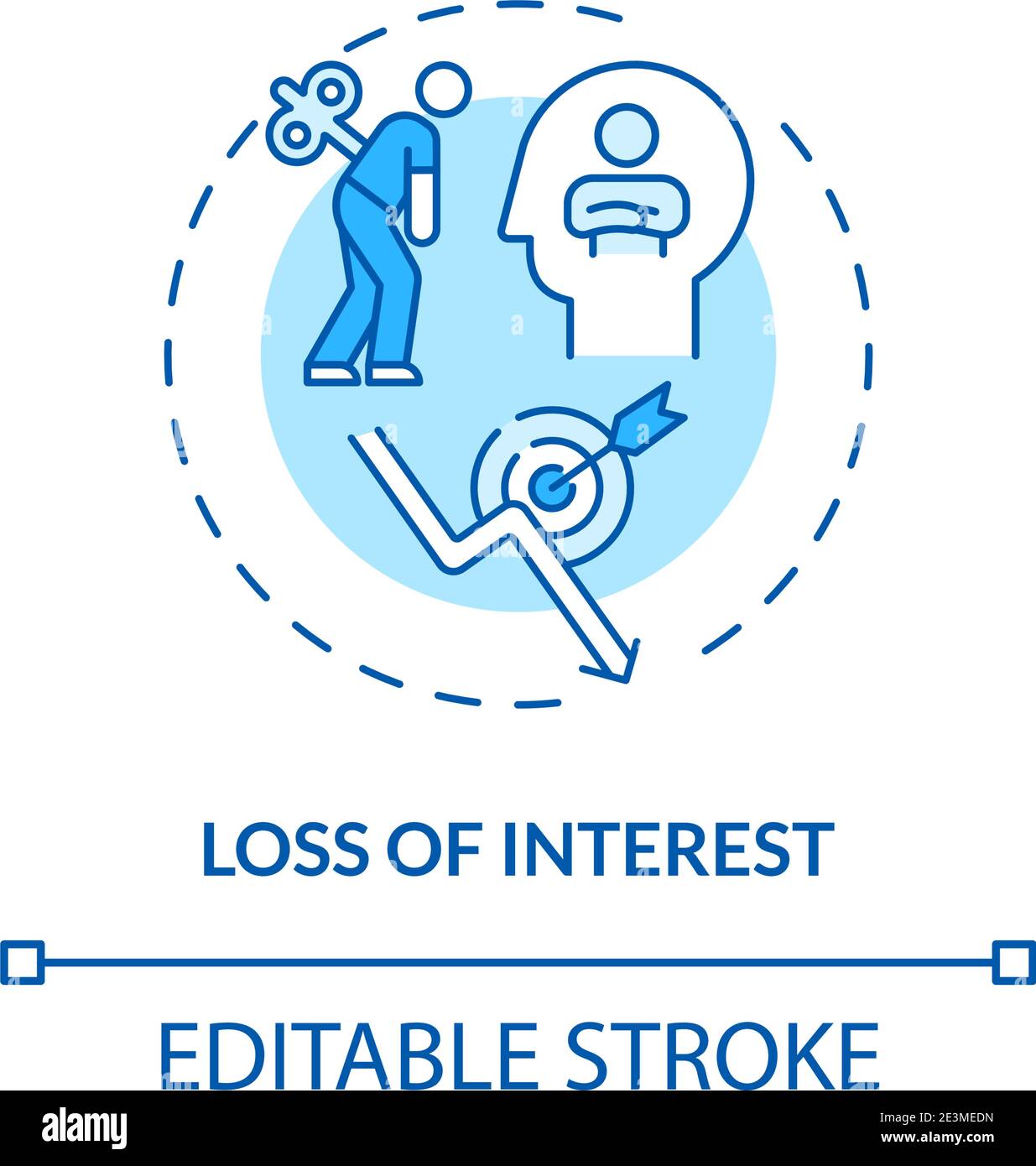 Interest loss concept icon Stock Vector Image & Art - Alamy