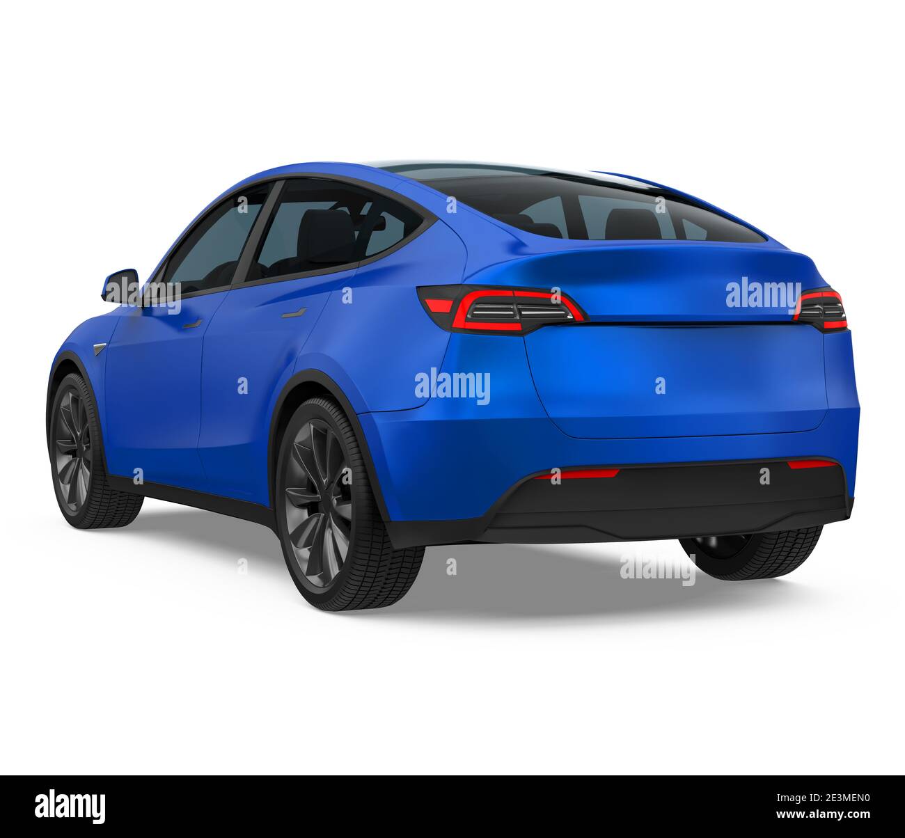 Blue Sedan Car Isolated Stock Photo - Alamy