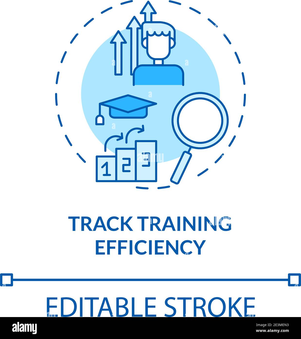Tracking training efficiency concept icon Stock Vector Image & Art - Alamy