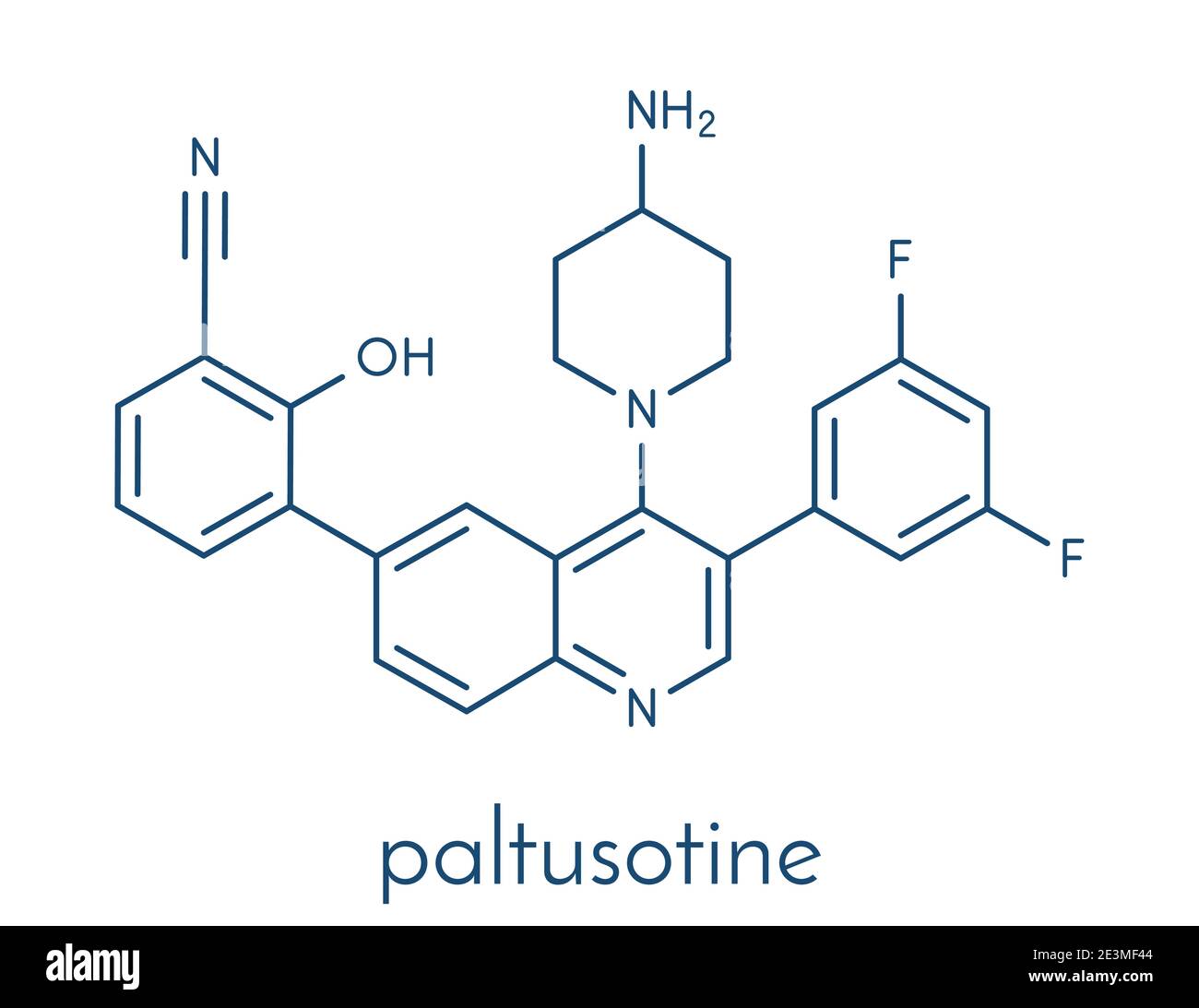 Paltusotine acromegaly drug molecule. Skeletal formula Stock Vector ...
