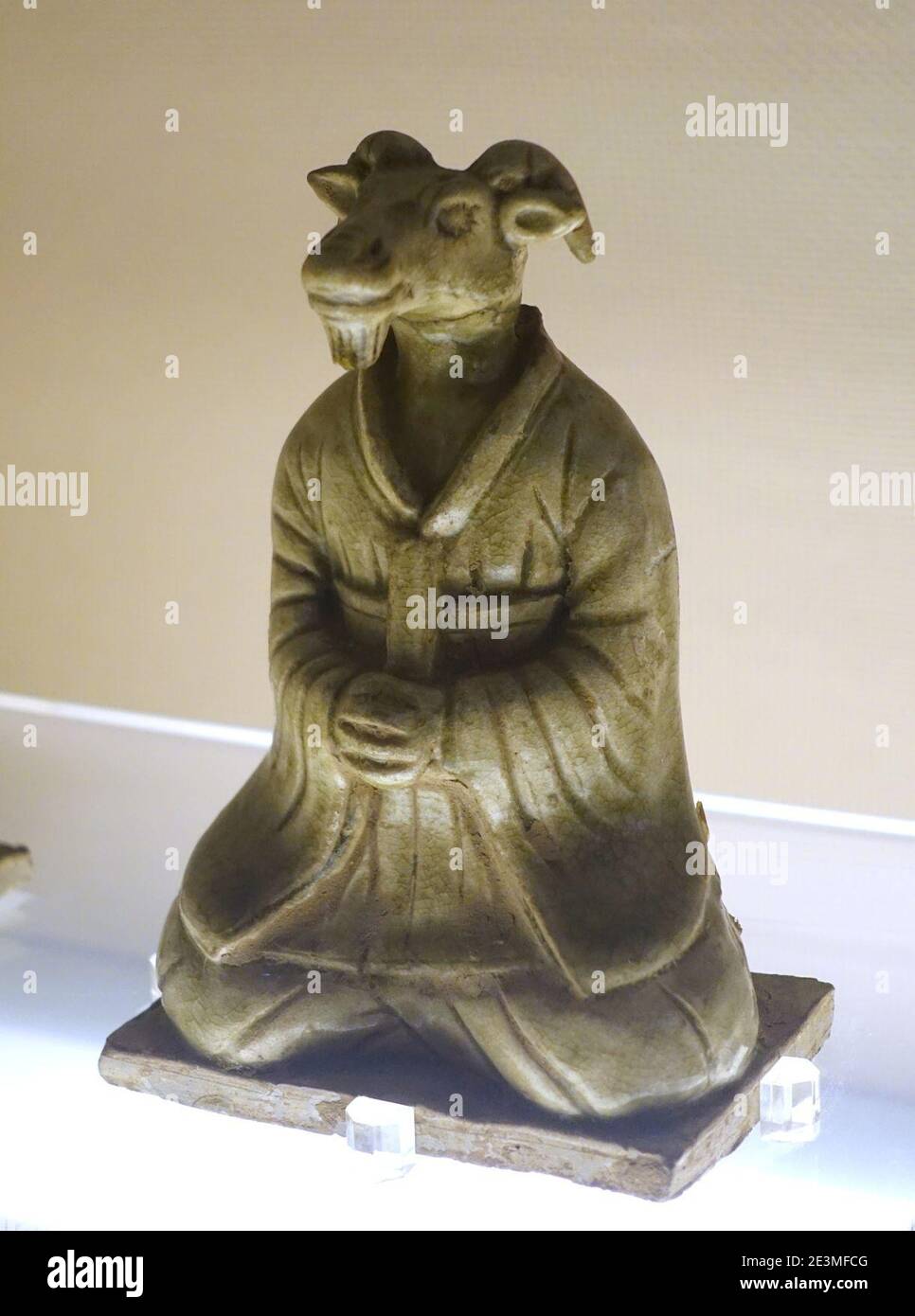 Man with goat's head, China, from a tomb in Fuma, Wanzhou, Chongqing ...
