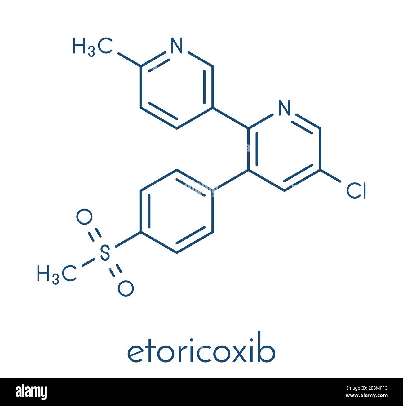 Etoricoxib drug molecule. Skeletal formula Stock Vector Image & Art - Alamy