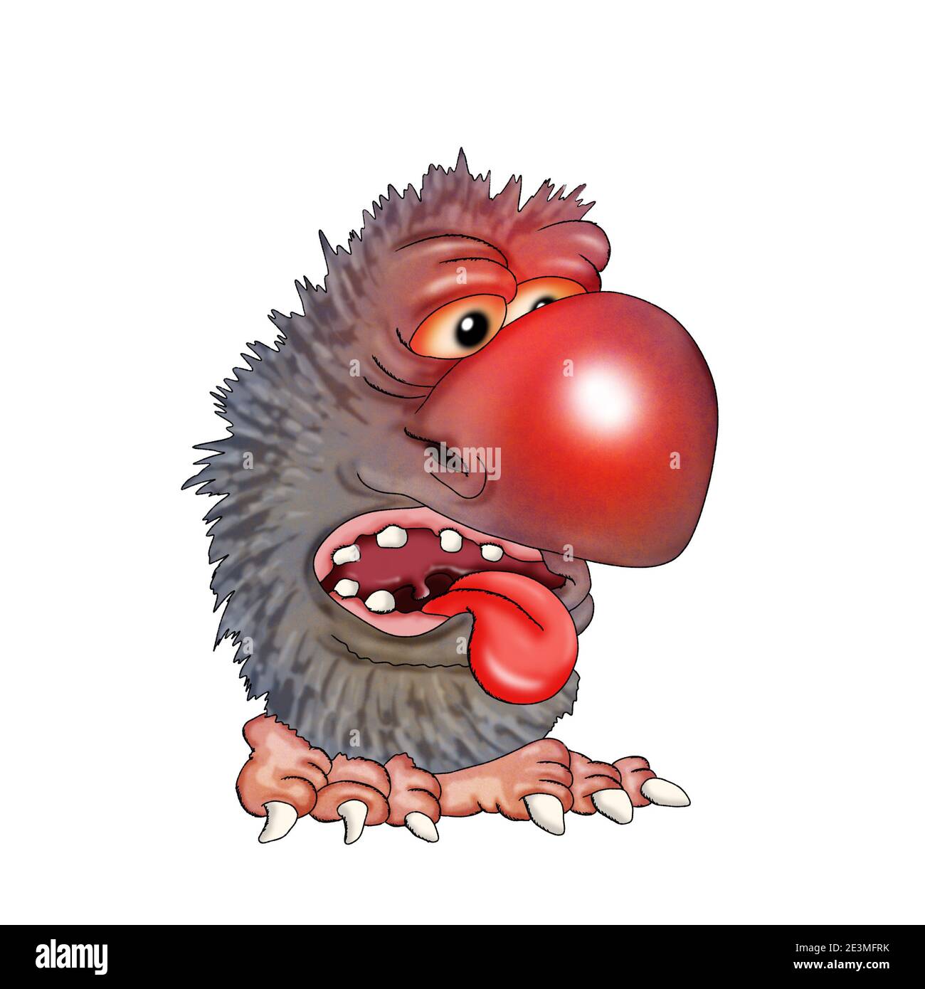 Shaggy frustrated monster. Illustration on white background Stock Photo ...
