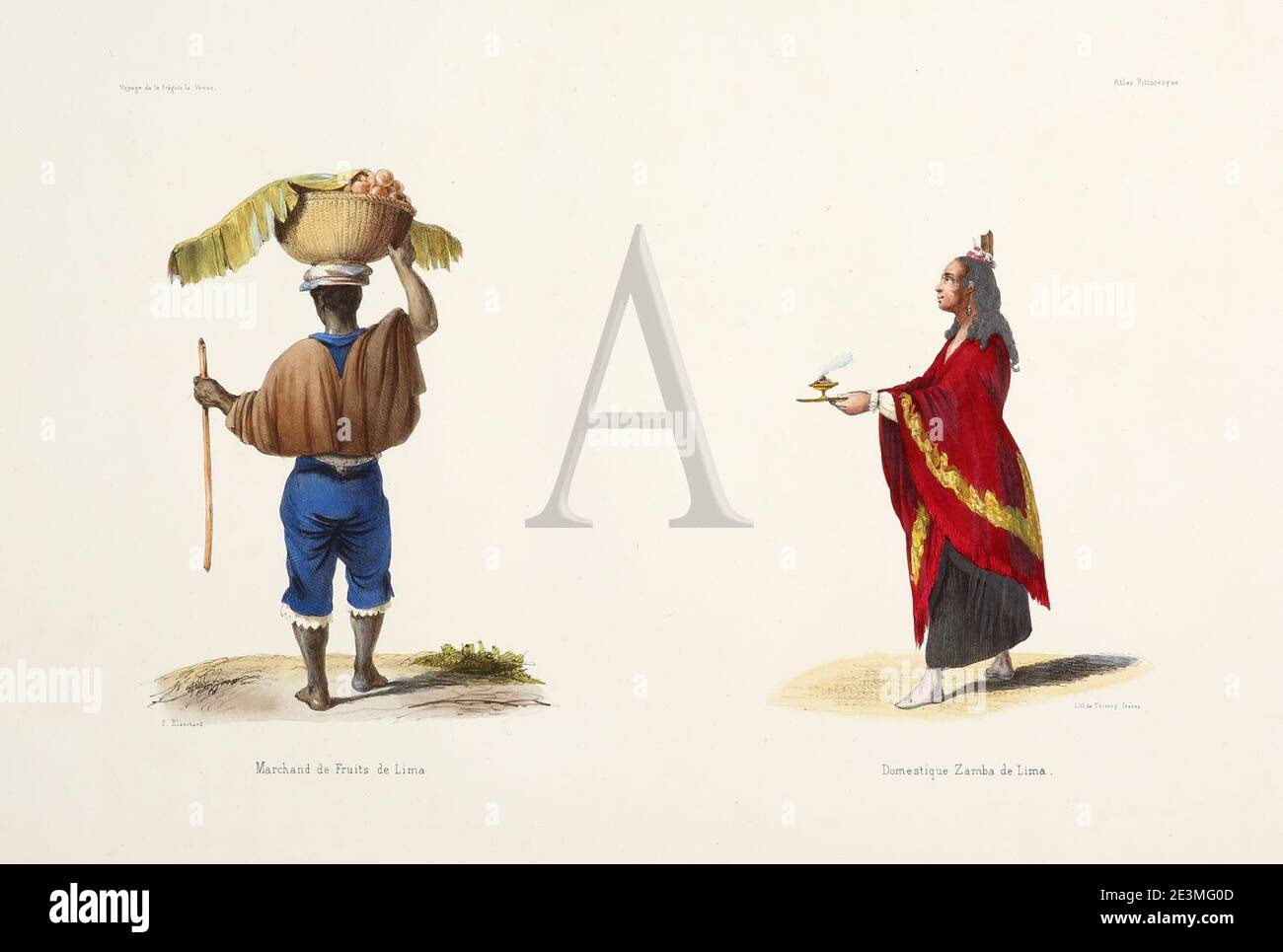 Marchande de Fruits de Lima. Domestique Zamba de Lima Stock Photo - Alamy