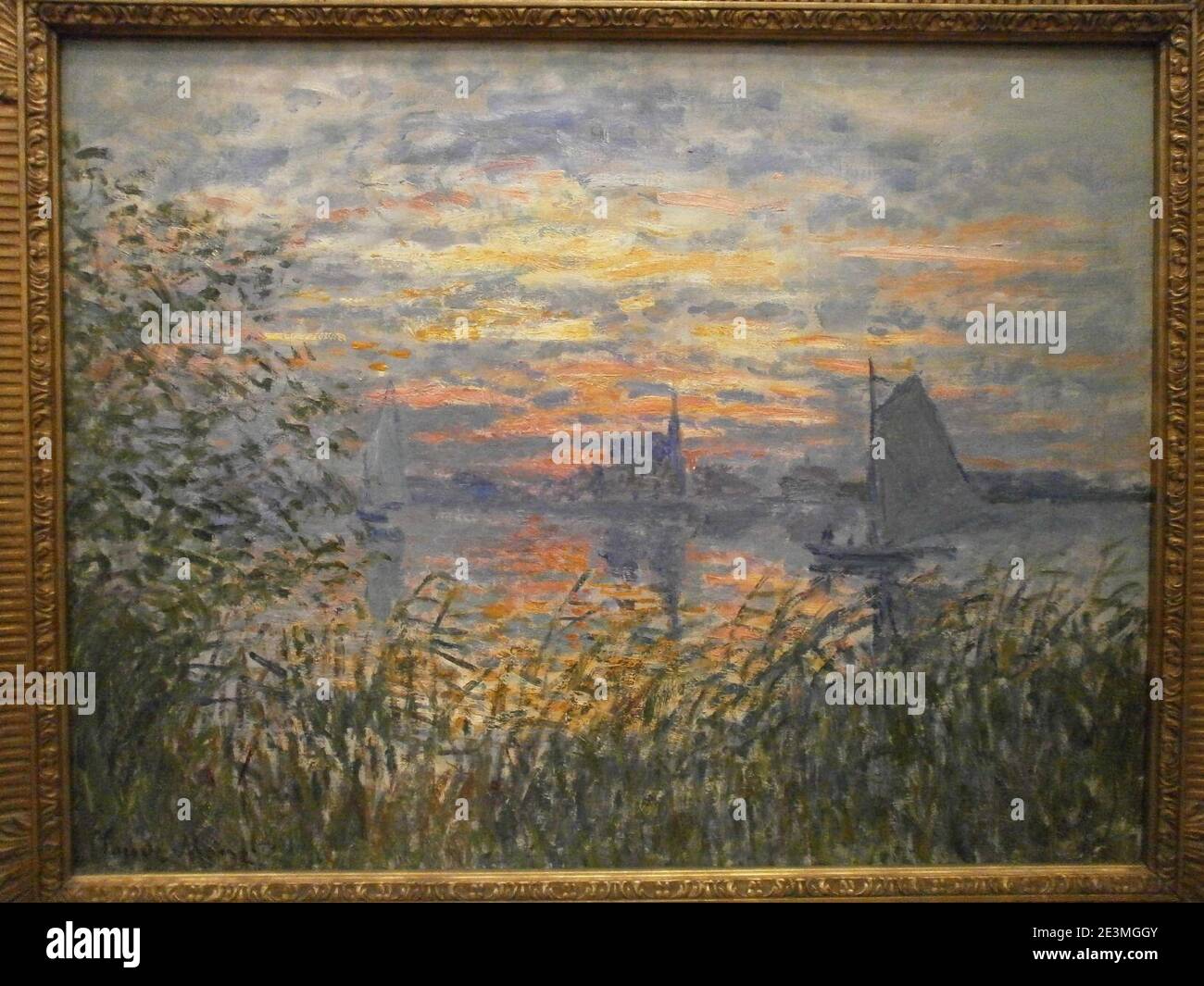 Marine view with a sunset (Claude Monet Stock Photo - Alamy