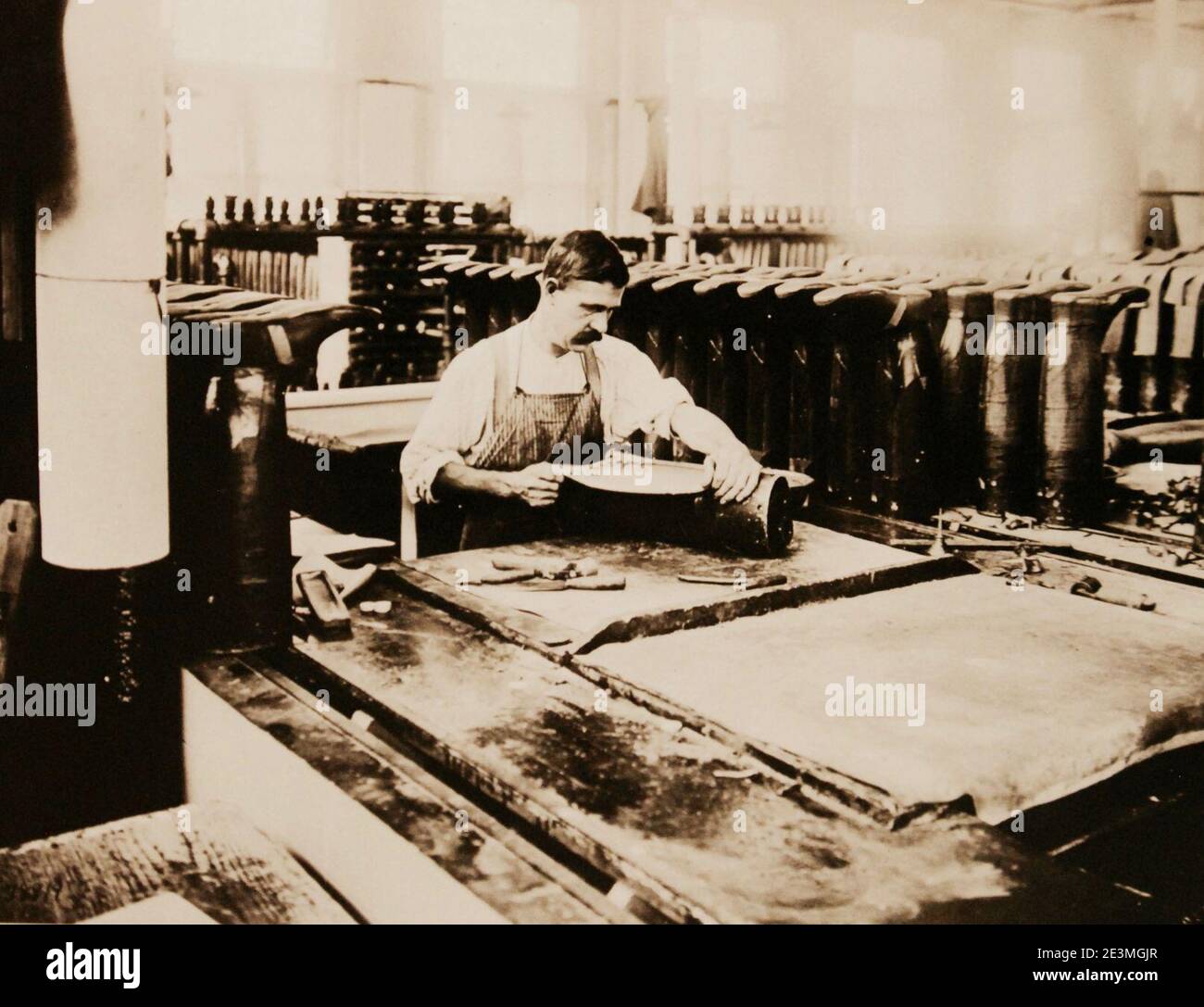 Manufacturing rubber boats; shaping rubber to last, Goodyear Rubber ...