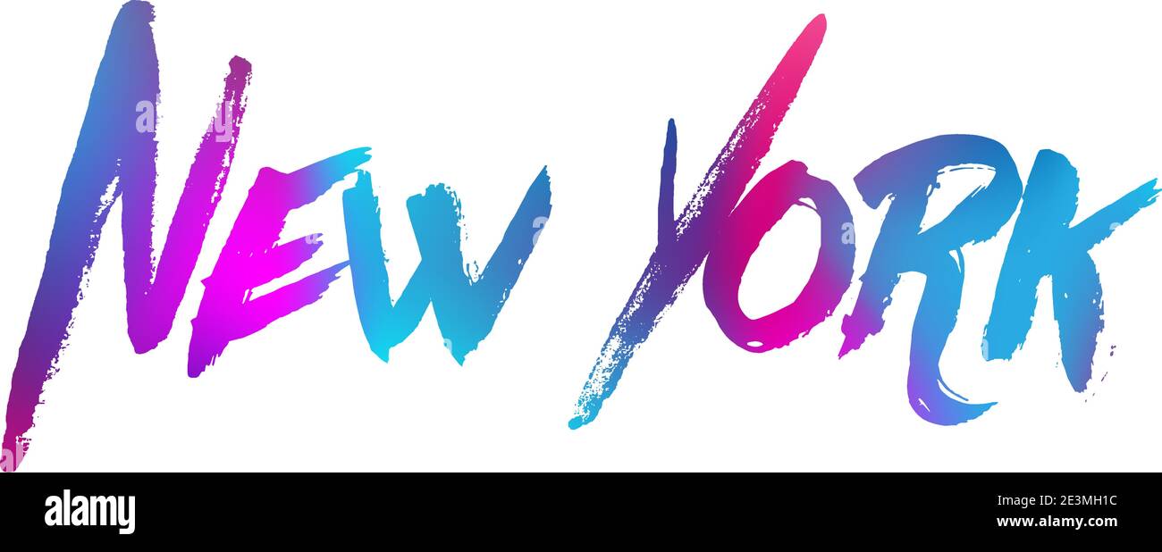 New York. The City that Never Sleeps. Calligraphy Lettering Typography ...