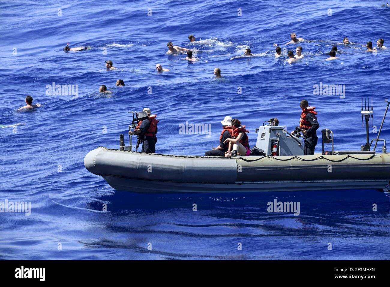 Marianas Trench Swim Call aboard USS Wayne E. Meyer (DDG 108) 170213 ...