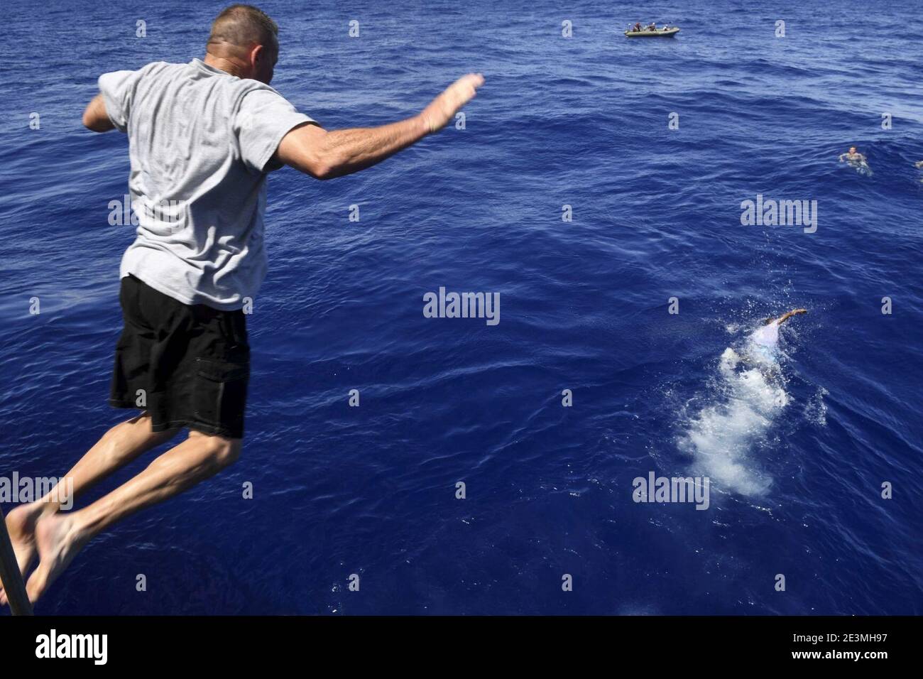 Marianas Trench Swim Call aboard USS Wayne E. Meyer (DDG 108) 170213 ...