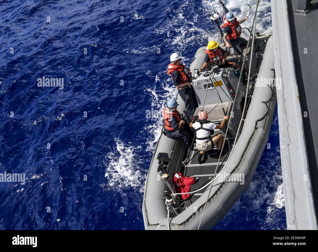 Marianas Trench Swim Call aboard USS Wayne E. Meyer (DDG 108) 170213 ...