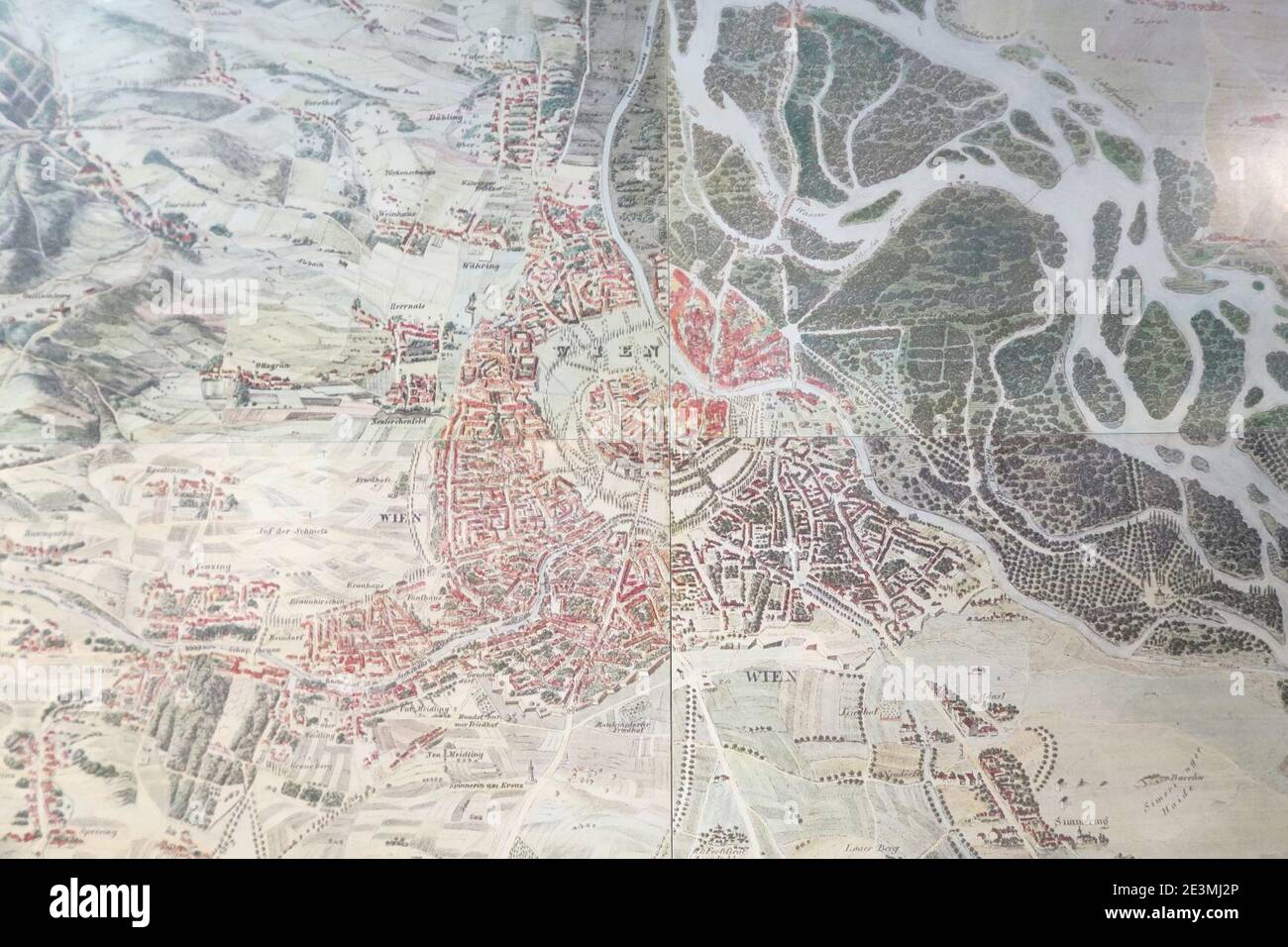 Map of Vienna ca. 1790 Stock Photo - Alamy