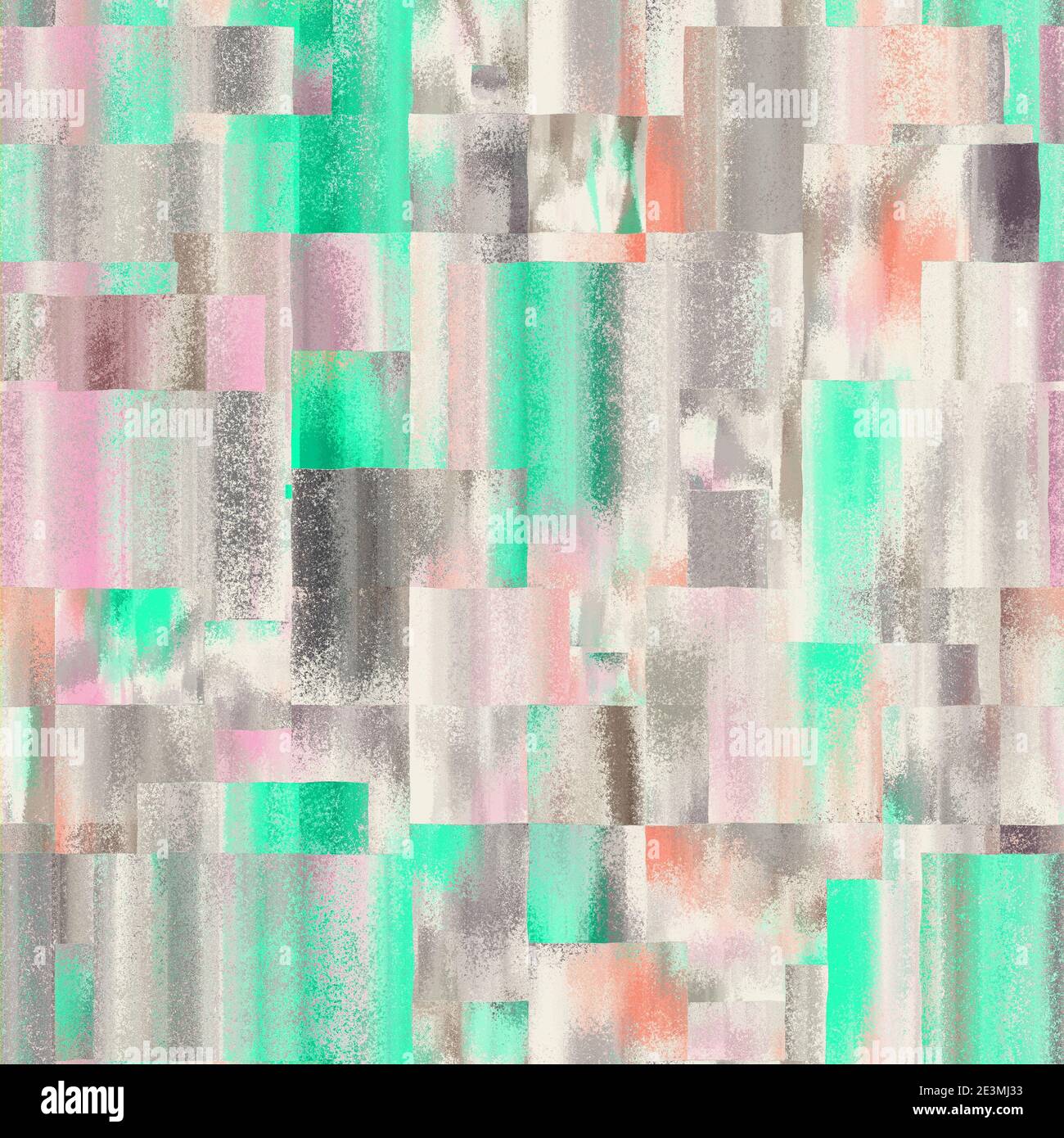 Seamless rectangle geo tile mosaic pattern swatch Stock Photo - Alamy