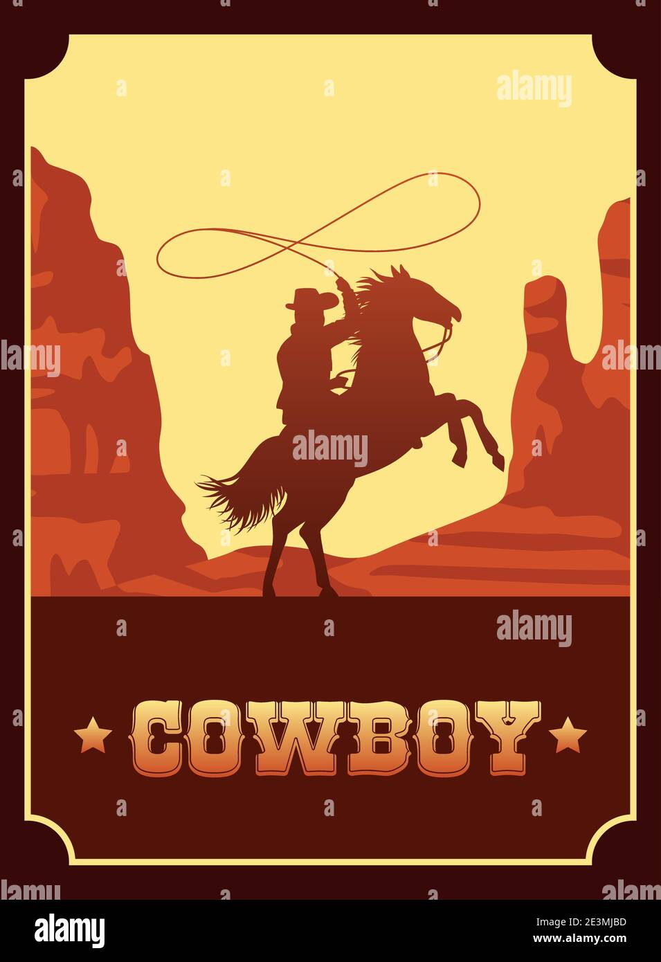 Cowboy lassoing wild horse hi-res stock photography and images - Alamy