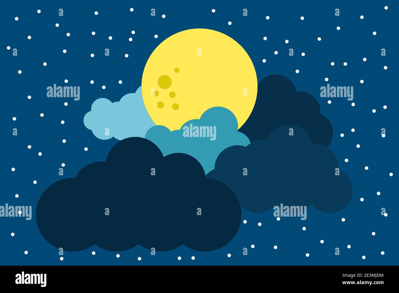 Stylized full moon hi-res stock photography and images - Alamy