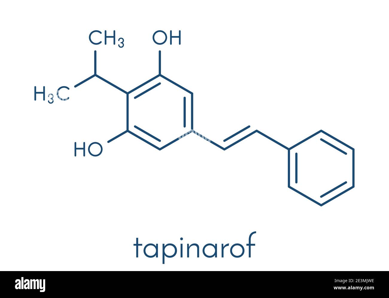 Benvitimod or tapinarof psoriasis drug molecule. Skeletal formula Stock Vector Image & Art - Alamy