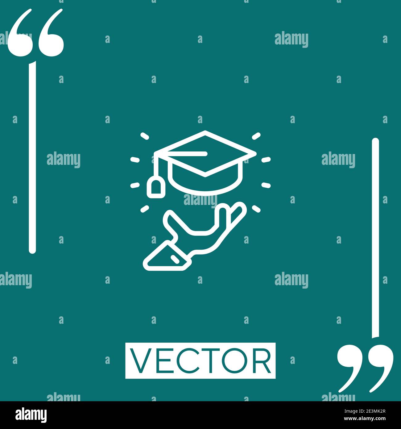graduation vector icon Linear icon. Editable stroked line Stock Vector ...