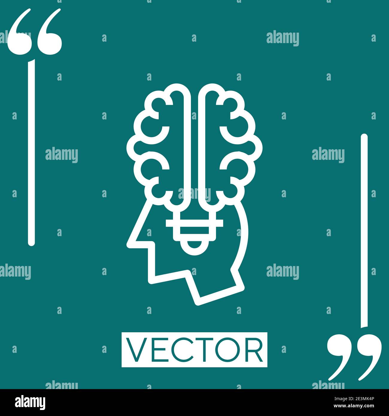 think vector icon Linear icon. Editable stroke line Stock Vector Image ...