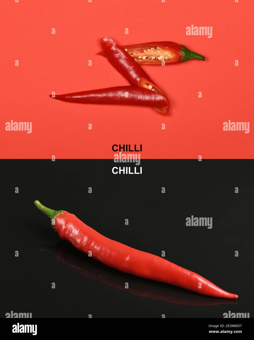 Creative layout made of red chilli peppers. High resolution photo. Full ...