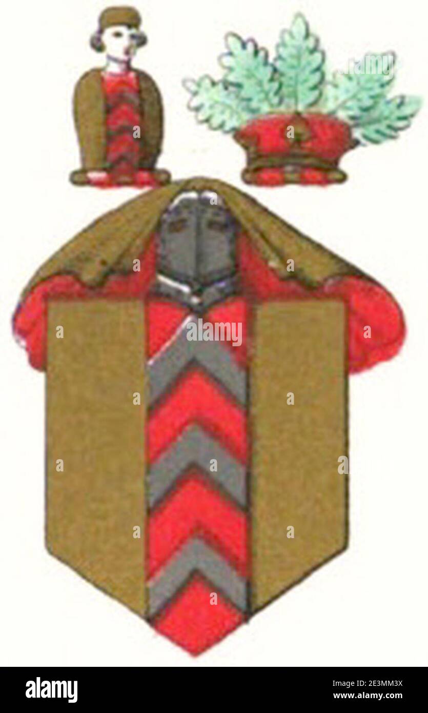 Mandrot Wappen Gf v Neuenburg Stock Photo - Alamy
