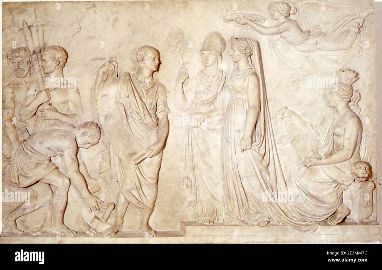 Maria Luisa, Duchess of Lucca protecting th arts and sciences Stock ...