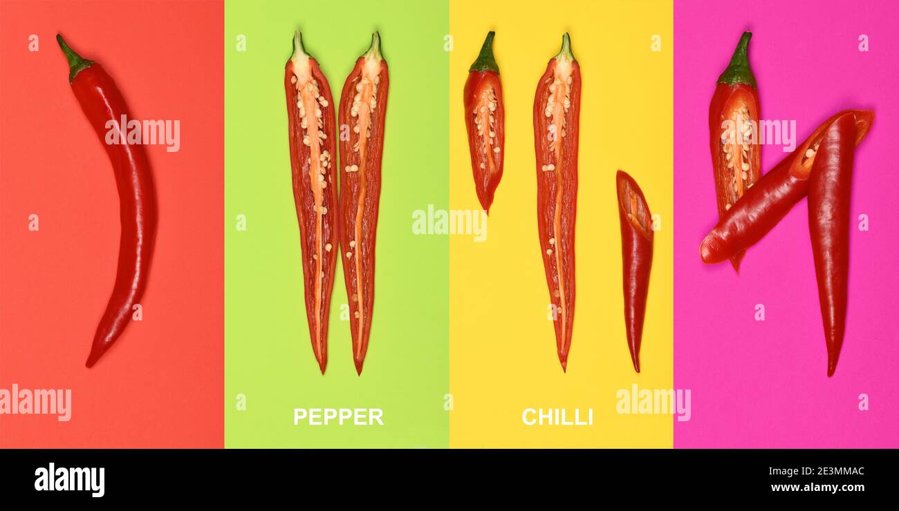Creative layout made of red chilli peppers. High resolution photo. Full ...